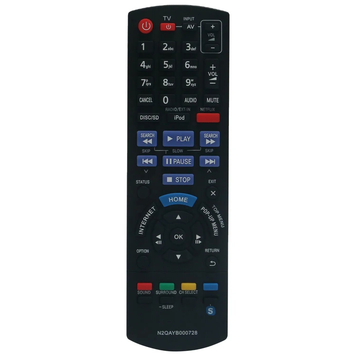 N2QAYB000728 Replacement Remote for Panasonic Blu-ray Disc Home Theate