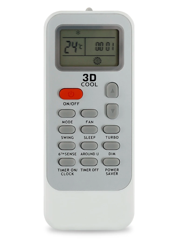 DG11J1-34 Replacement Remote for Whirlpool Hisense 3D AC Air Condition