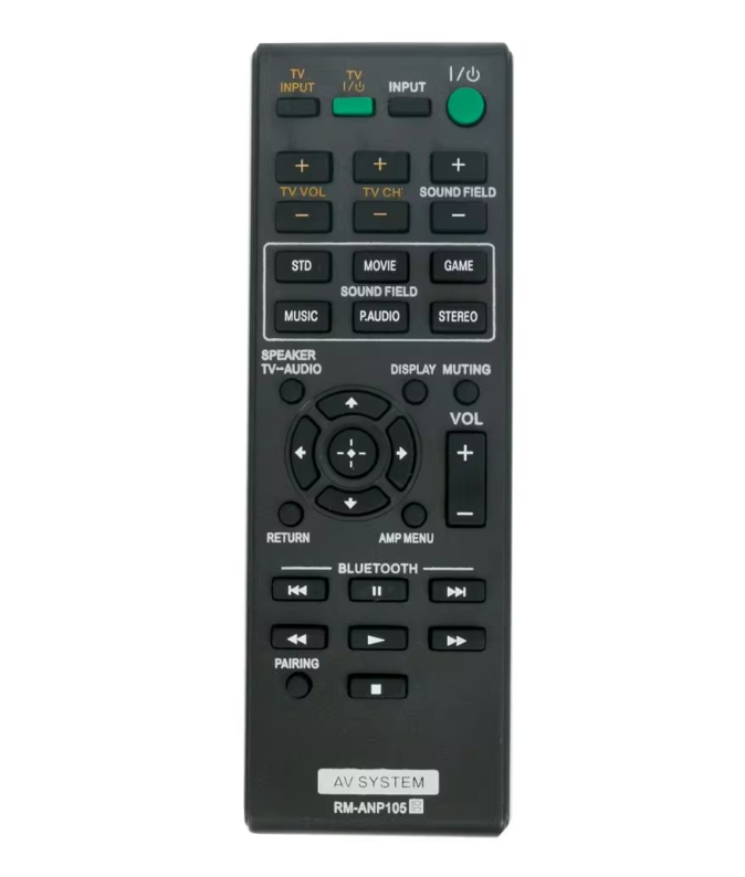 RM-ANP105 Replacement Remote for Sony Sound Bars